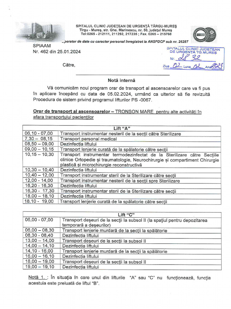 Program Orar Transport | PDF
