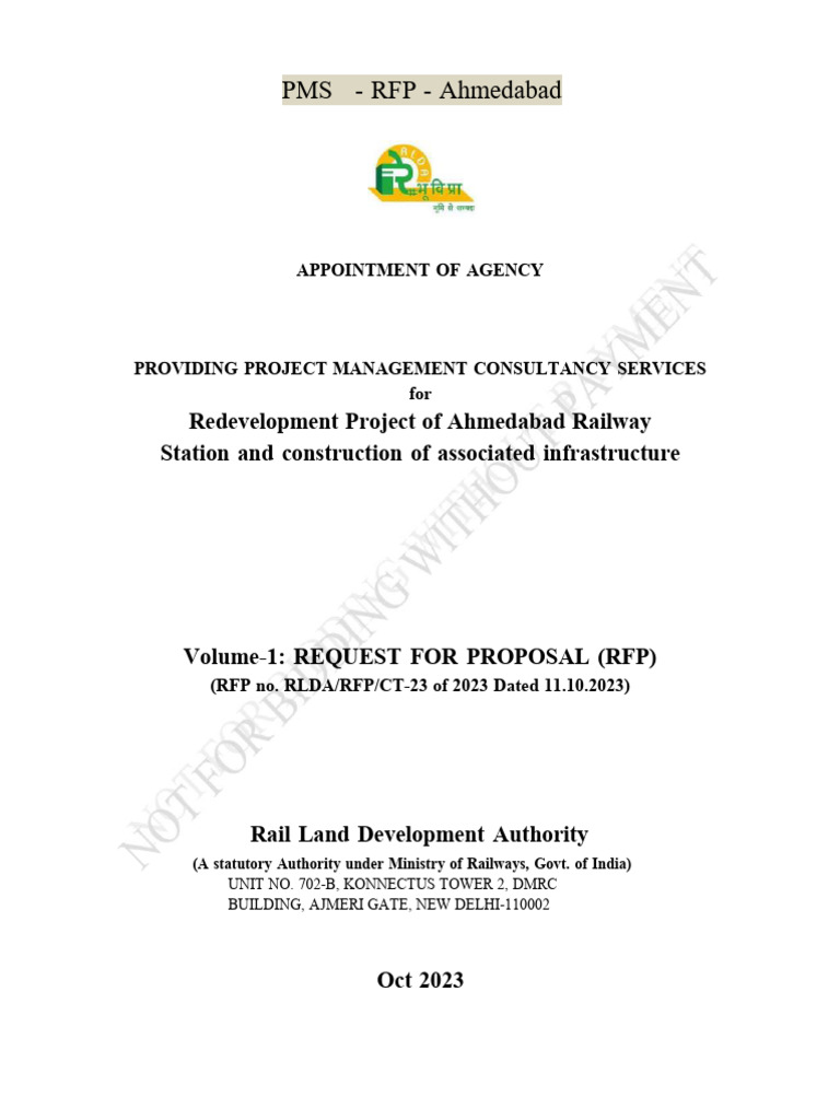 PMS RFP FW | PDF | Request For Proposal | Business