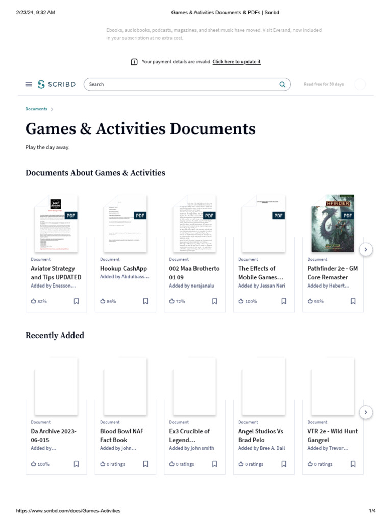 Games & Activities Documents & PDF | PDF | Scribd | Role Playing Games