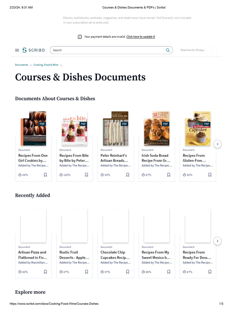 Courses & Dishes Documents & PDFs | PDF | Scribd | Desserts