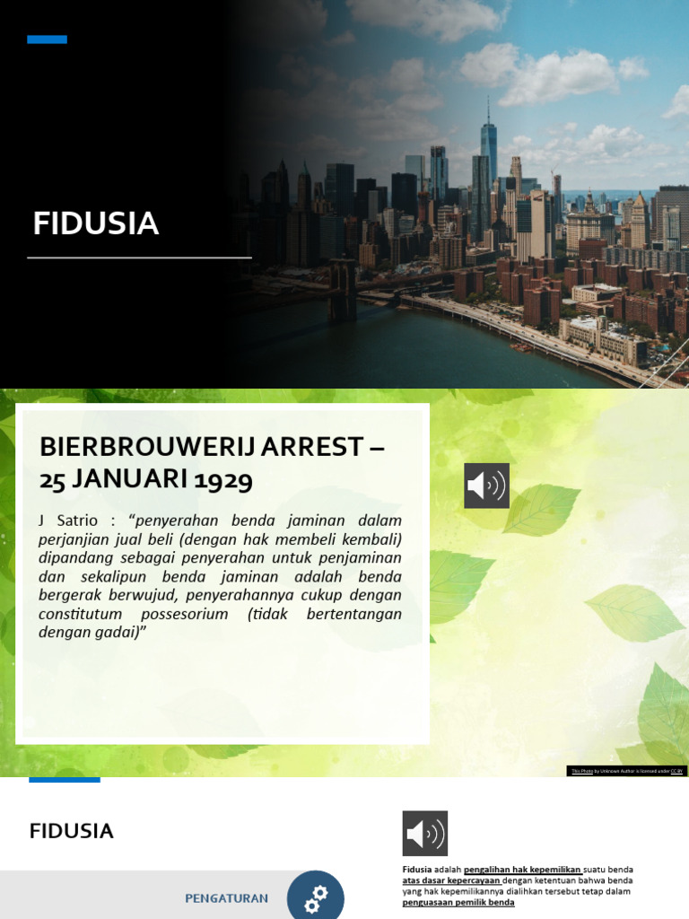 Hukum Benda Dan Jaminan - Fidusia | PDF