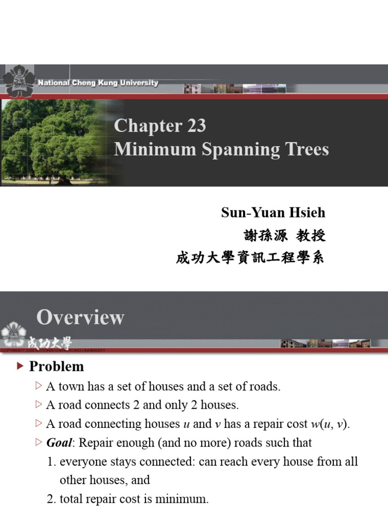 23 - Minimum Spanning Trees | PDF | Algorithms | Mathematics