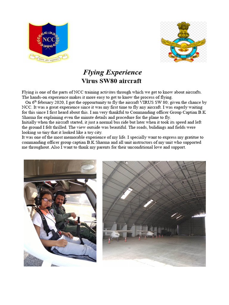 Experience Flying Virus SW80 Aircraft | PDF | Business | Technology ...
