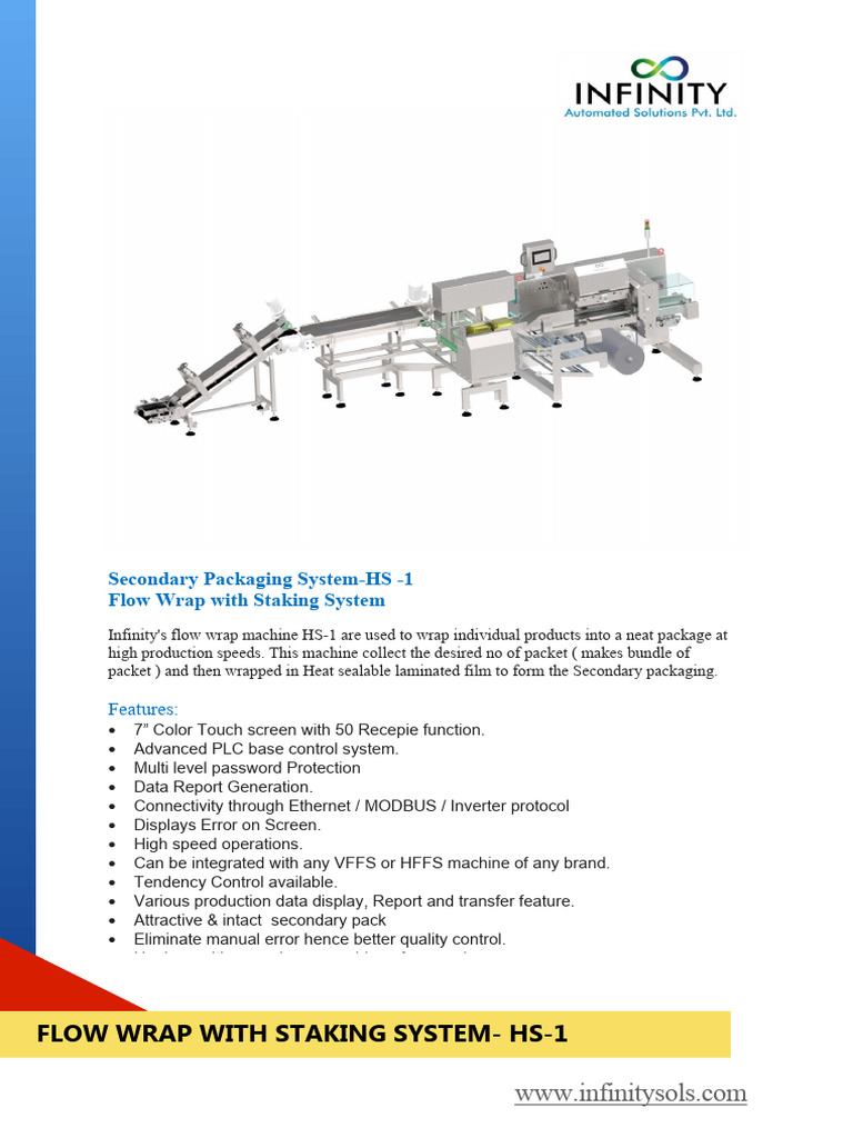 Brochure-Flow Wrap With Staking HS-1 | PDF | Manufactured Goods ...