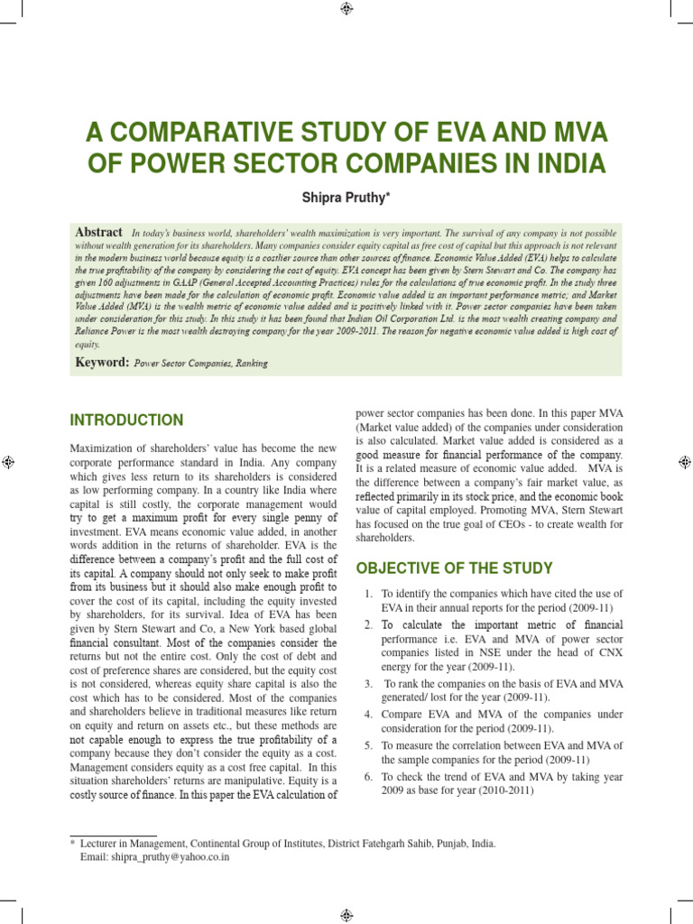 Eva 3 | PDF | Cost Of Capital | Equity (Finance)