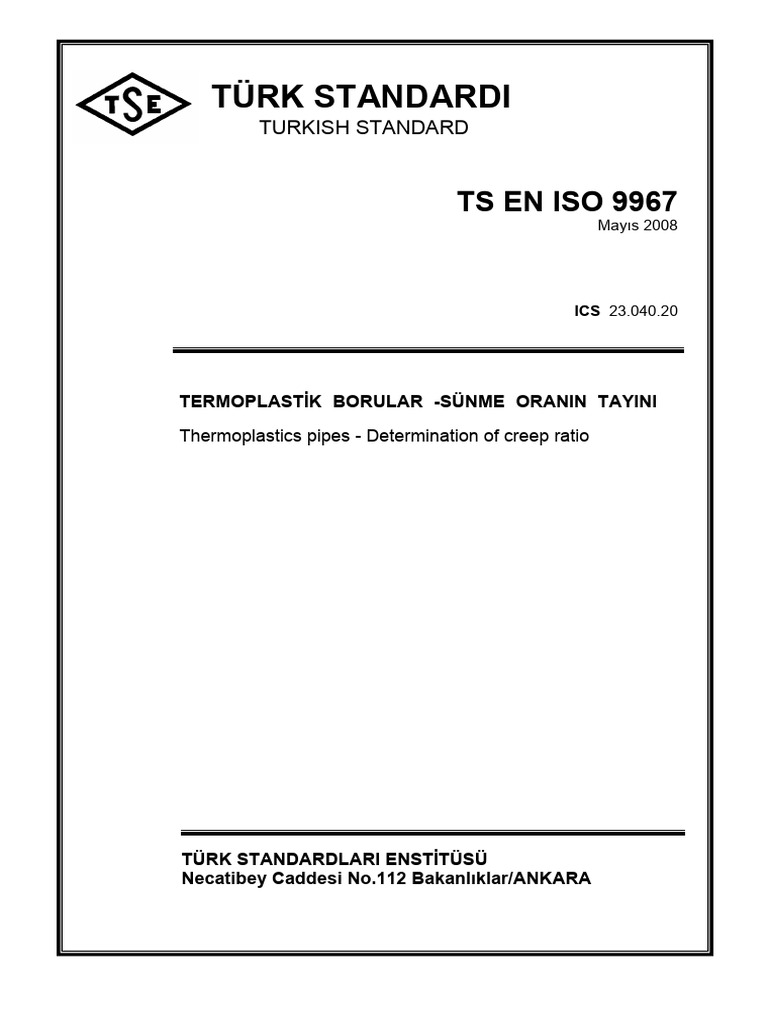 TS en Iso 9967 | PDF | International Organization For Standardization
