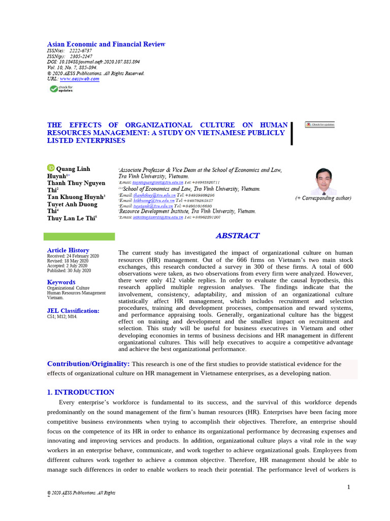 The Effects of Organizational Culture On | PDF | Organizational Culture ... The Effects of Organizational Culture On | PDF | Organizational Culture ...