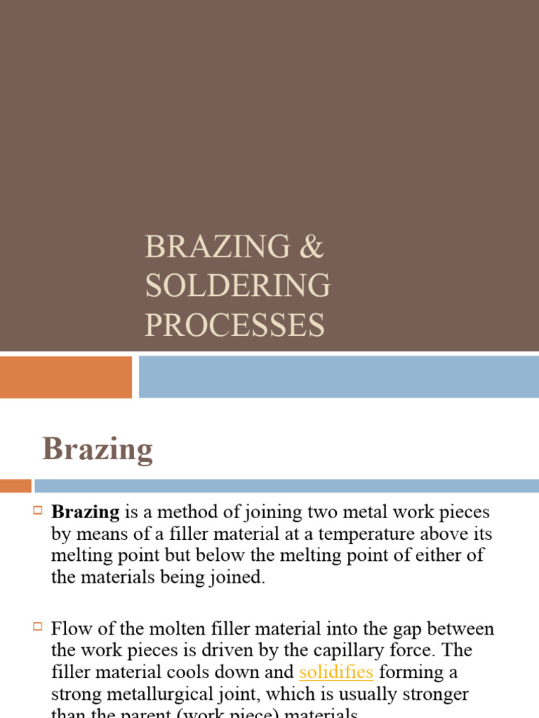 Brazing & Soldering Processes | PDF | Soldering | Solder