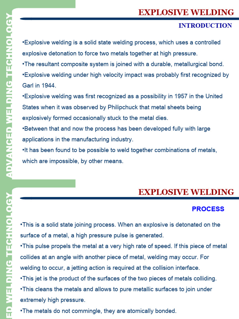 Explosive Welding | PDF | Construction | Welding