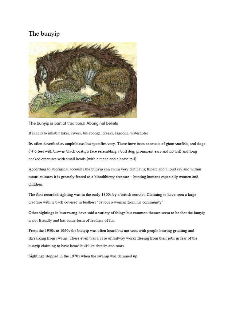 The Bunyip | PDF