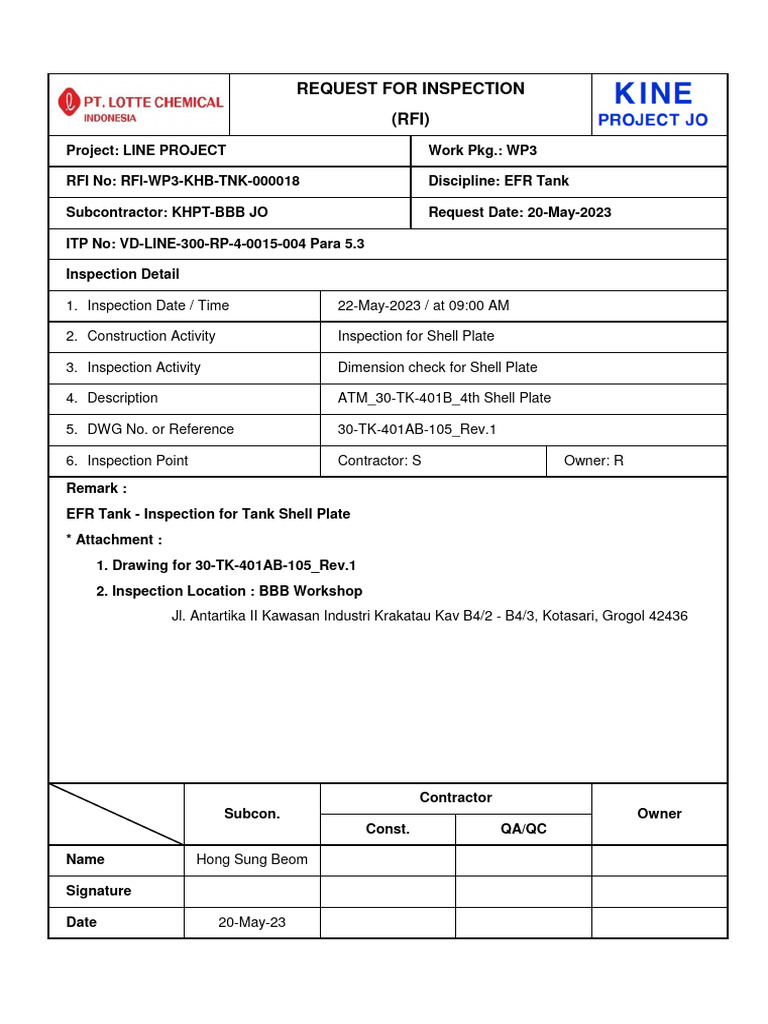 Contoh Rfi Dimension Pdf