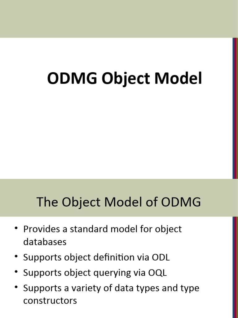 Unit 5 - ODMG Object Model | Download Free PDF | Class (Computer Programming) | Object (Computer ...