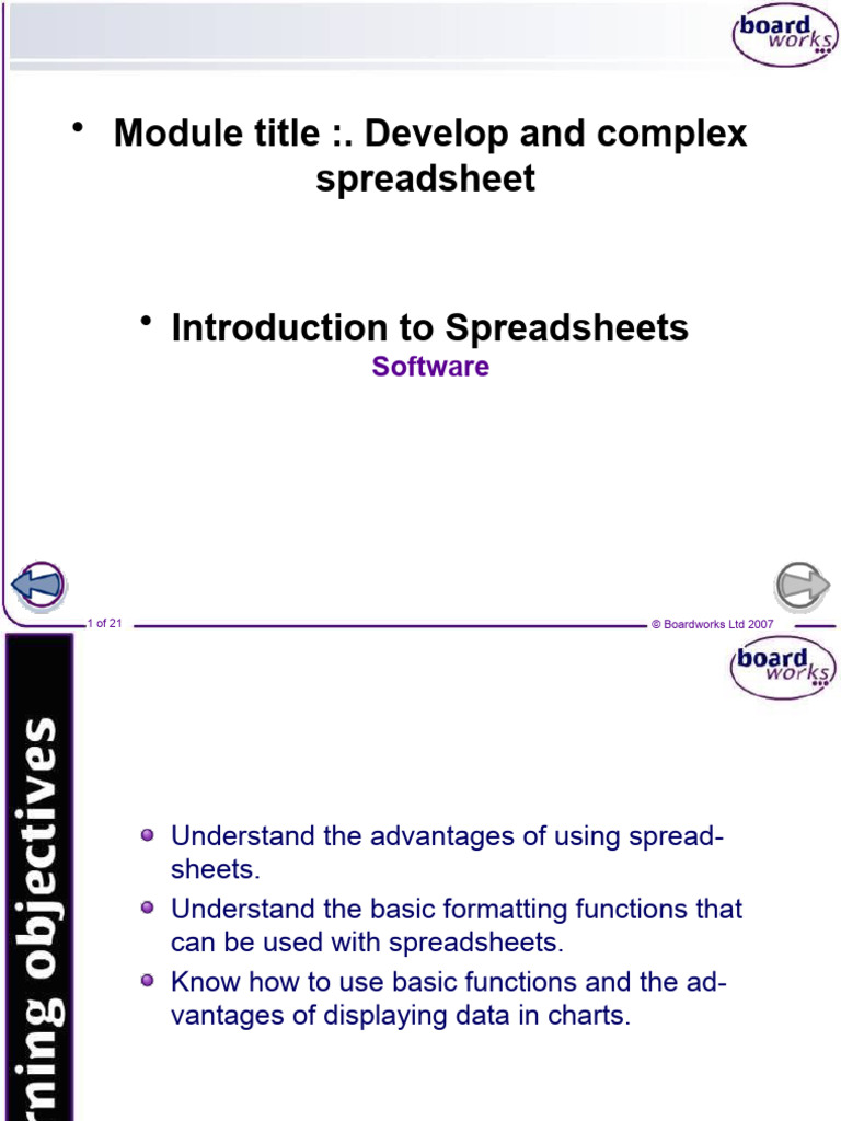 Develop and Complex Spreadsheet | PDF | Spreadsheet | Computing