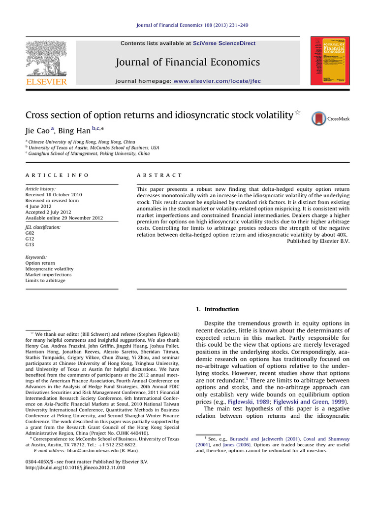 8、Cross Section of Option Returns and Idiosyncratic Stock Volatility ...