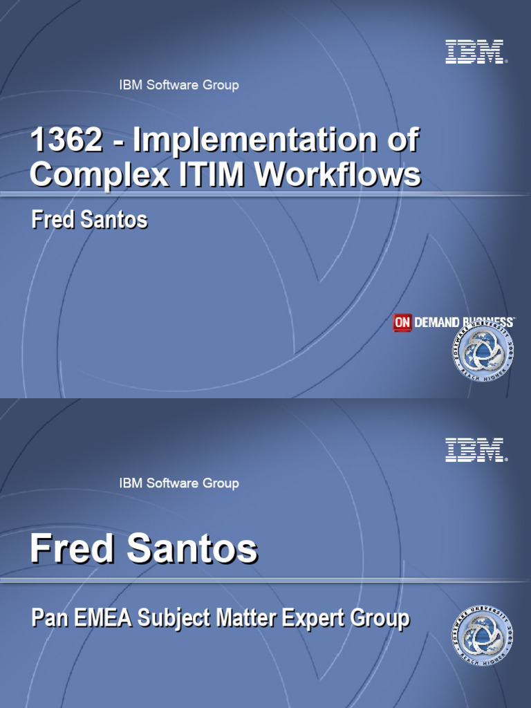 Techimplementation of Complex Itim Workflows 3260 | PDF | Java Script | Software