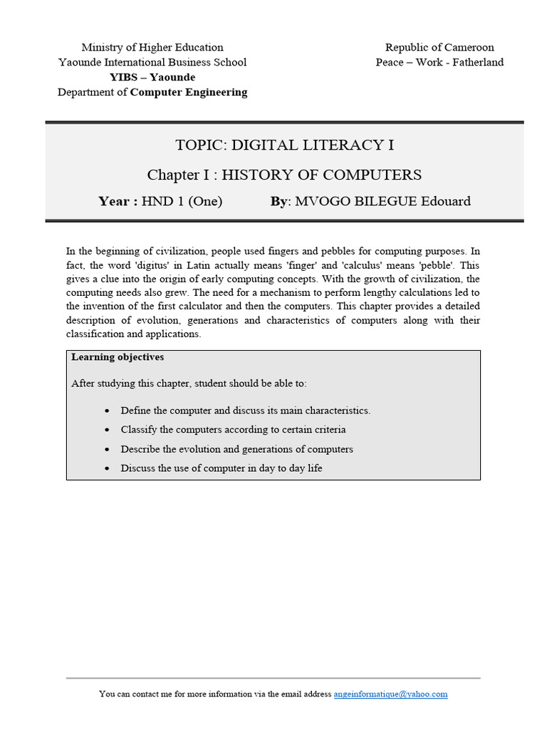 Digital Literacy 1 Notes | PDF | Printer (Computing) | Computer Data ...