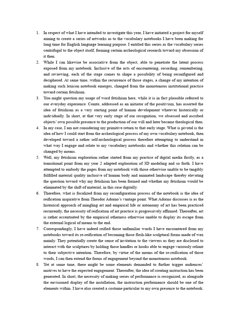 Speech Draft 3 | PDF | Experience | Theodor W. Adorno