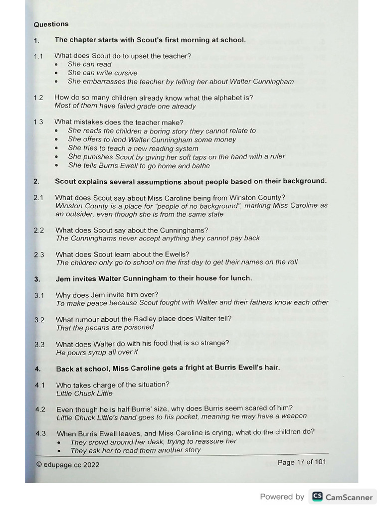 TKMB Chapters 2-3 MG | PDF