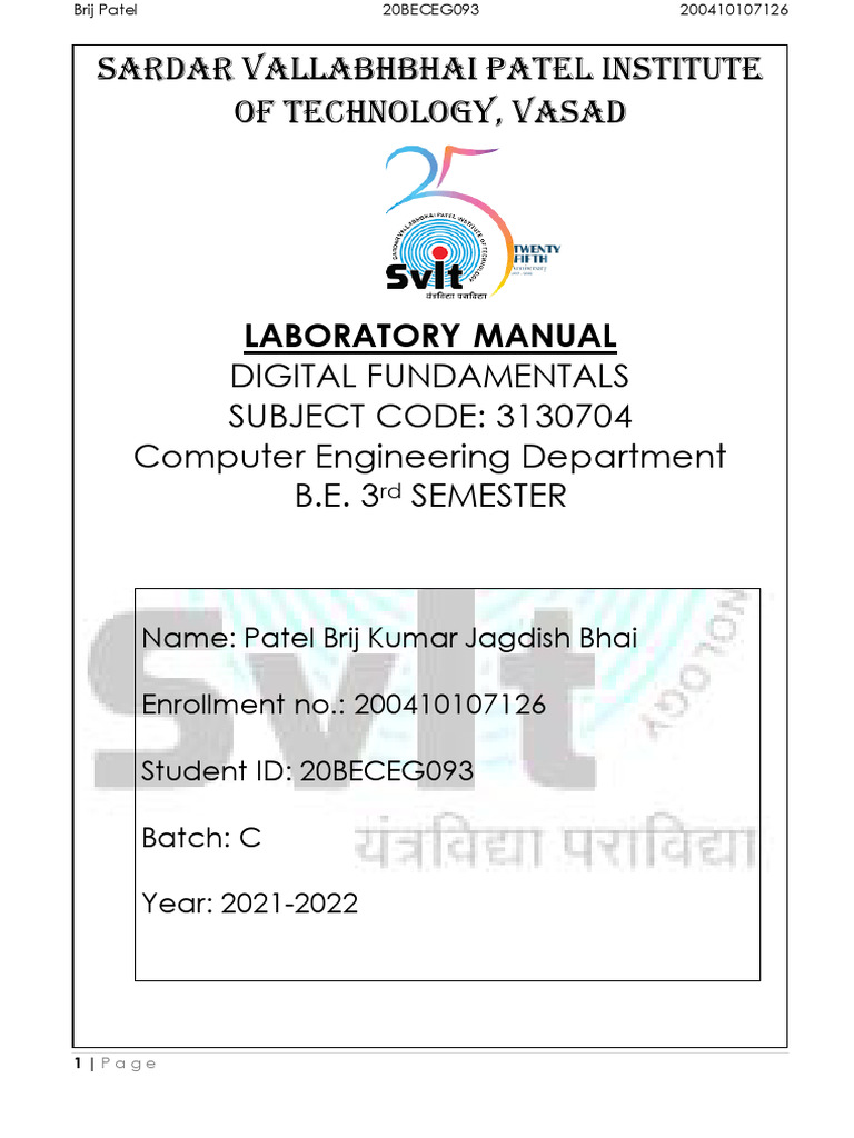 DF Lab File | PDF | Logic Gate | Mathematical Logic