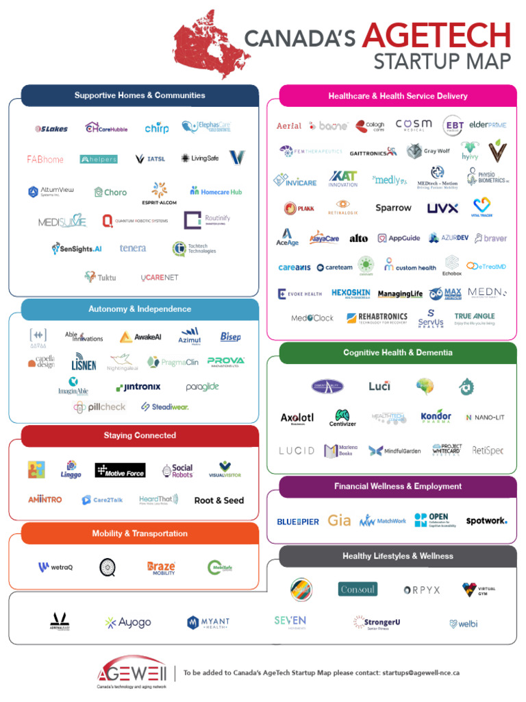 Canadas AgeTech Startup Map October 2023 EN | PDF