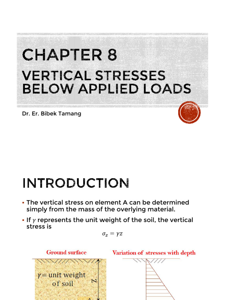 Chapter 8 Vertical Stresses Below Applied Load | PDF | Linear Elasticity | Stress (Mechanics)