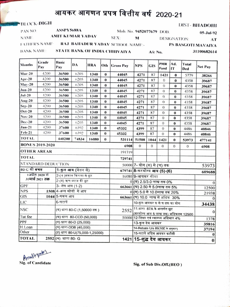 Income Tax Relief Form 10E Details | PDF | Employment | Taxes