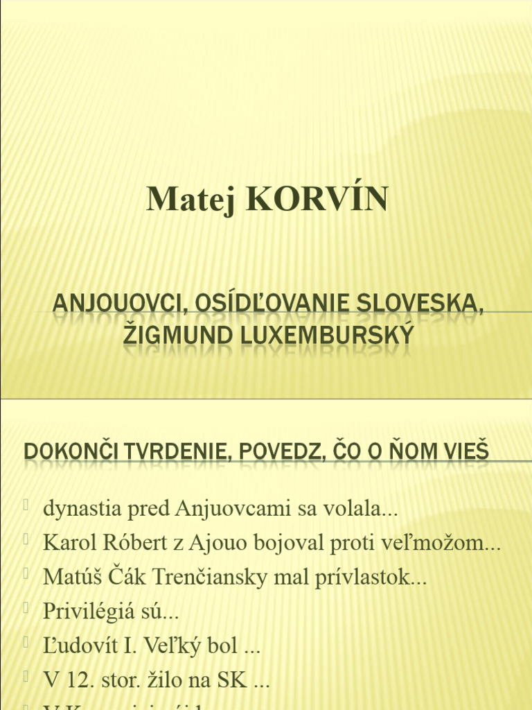 Matej Korvín | PDF