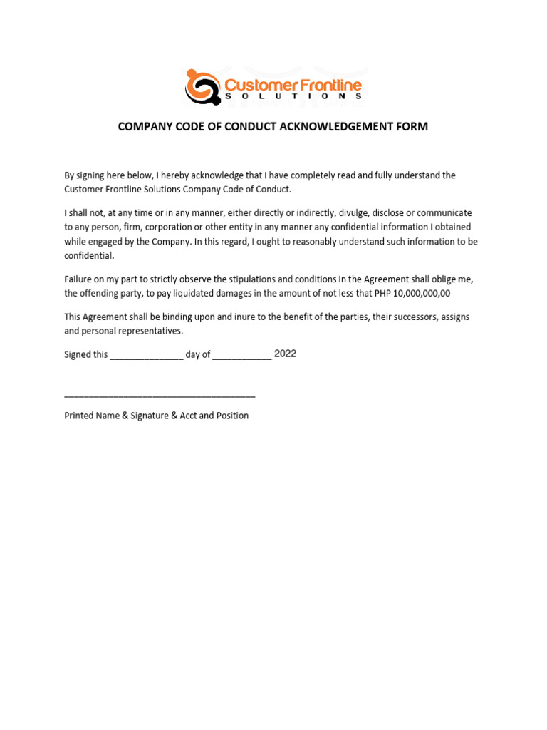 Acknowledgement Form | PDF