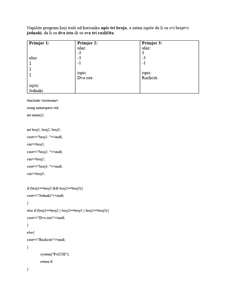 Programiranje Zadaci Pdf 