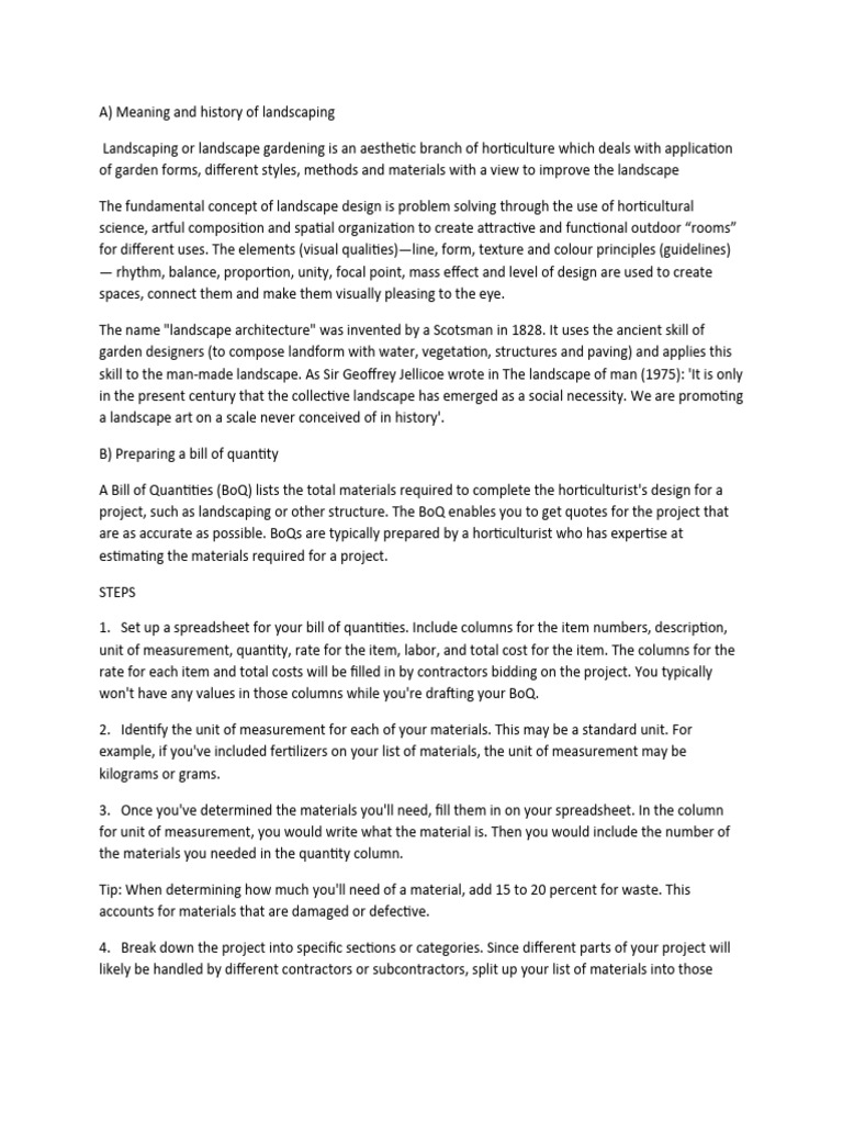 Landscape Assignment | PDF | Soil | Color