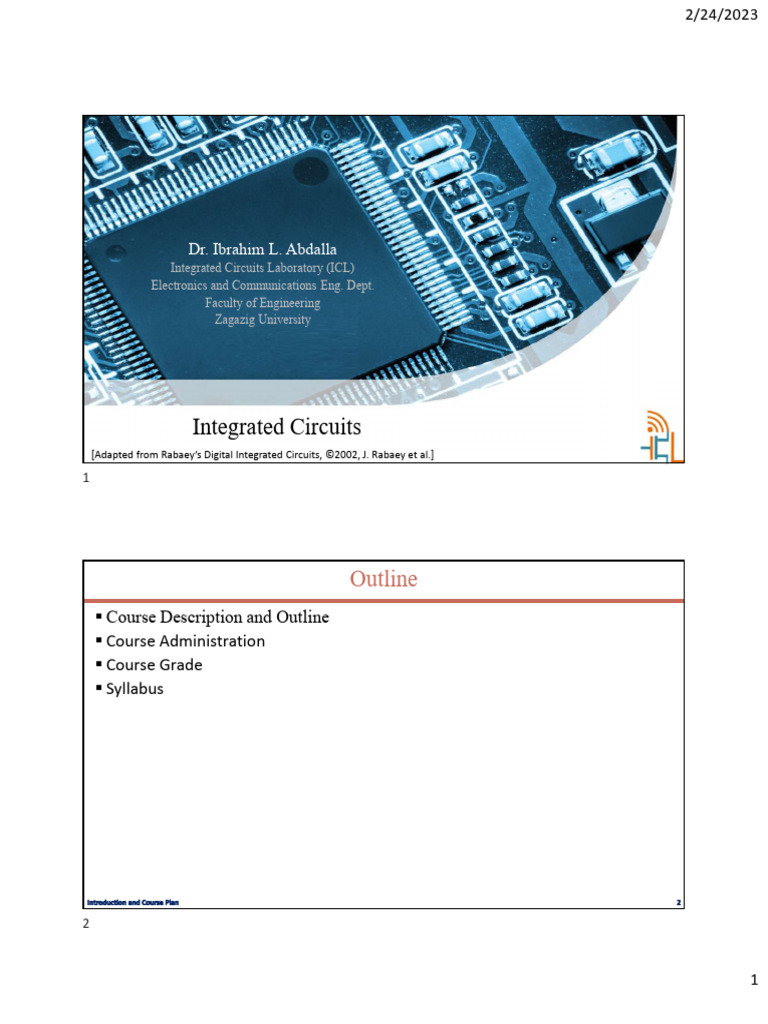 Lec 01-02 | PDF | Integrated Circuit | Digital Electronics Lec 01-02 | PDF | Integrated Circuit | Digital Electronics