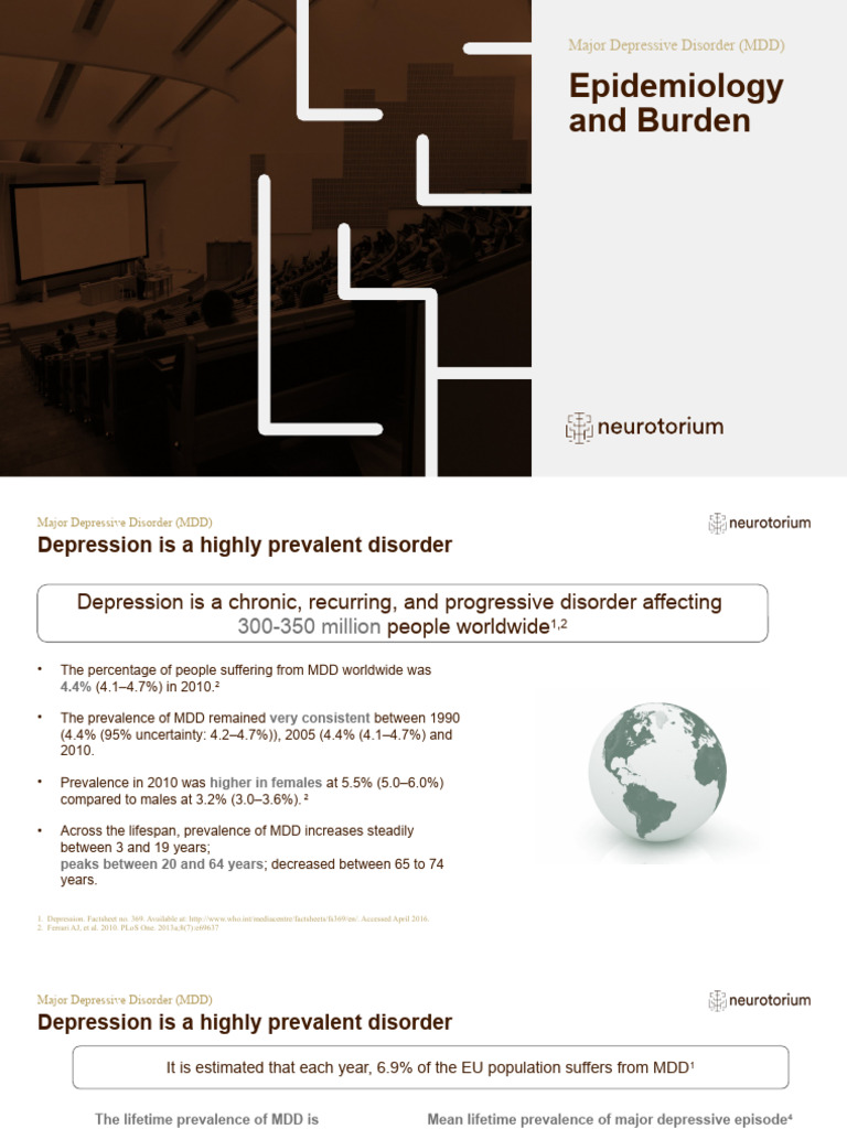 Major Depressive Disorder Epidemiology and Burden | PDF | Mental ...