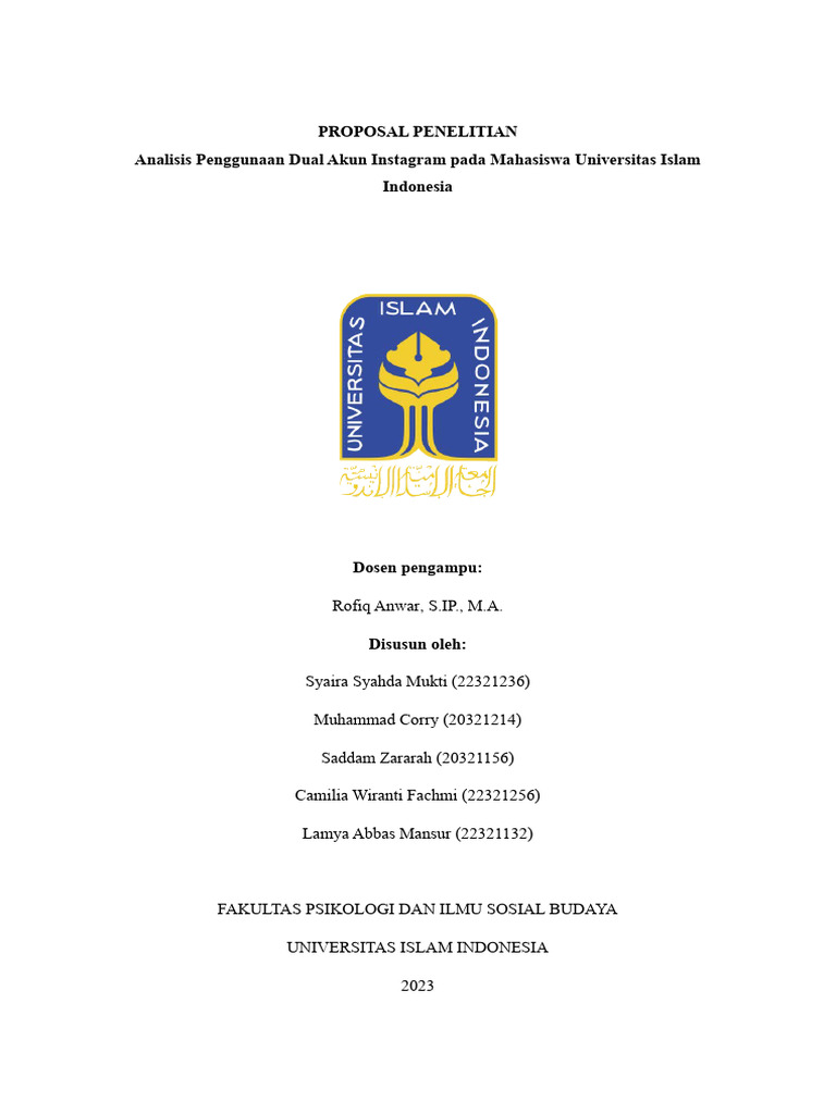 Proposal Kualitatif Uts | PDF