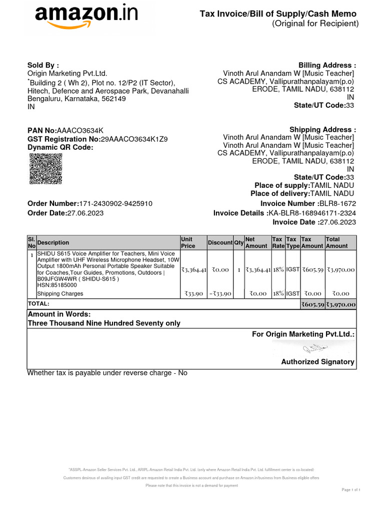 PA Sys Teaching | PDF | Invoice | Taxes