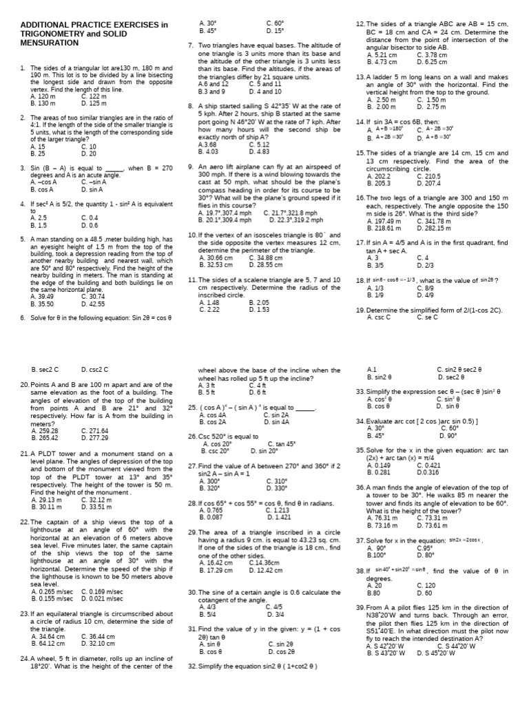 Triangle Circumscription and Sides Calculation | PDF | Triangle | Angle