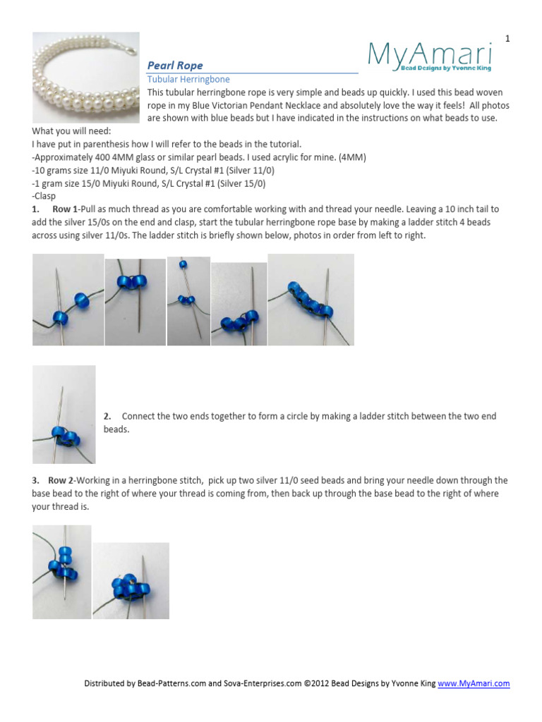 Pearl Rope Sova | PDF | Bead | Pearl