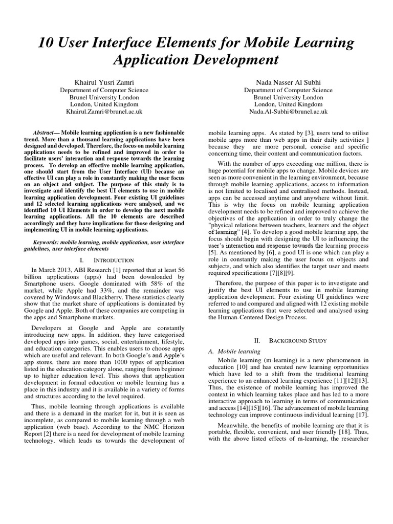 10 User Interface Elements For Mobile Le | PDF | Mobile App | User ...