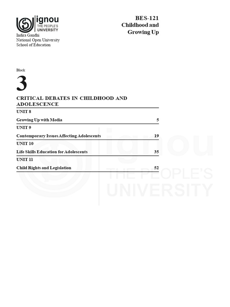 Bes 121b3e | PDF | Adolescence | Gender Role