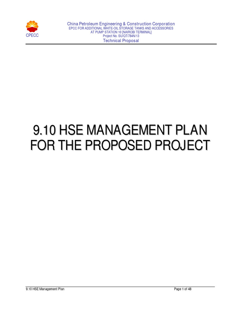9.10 HSE Management Plan | PDF