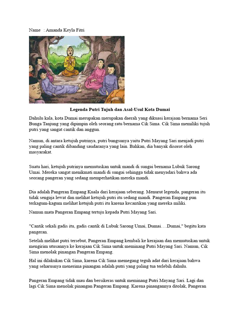 Legenda Putri Tujuh Dan Asal | PDF