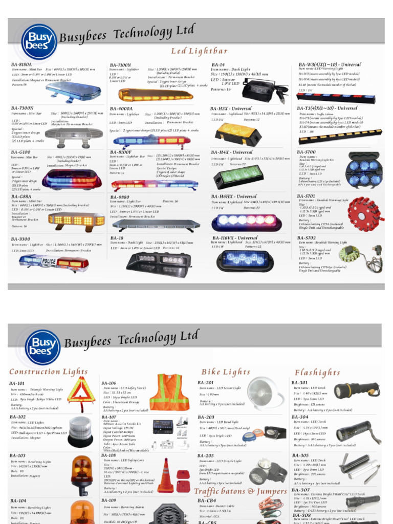 J. Brosur Lightbar Dan Rotating | PDF