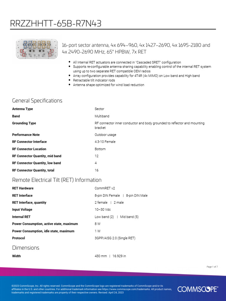 RRZZHHTT-65B-R7N43 Product Specifications (Comprehensive) | PDF | Electrical Engineering ...