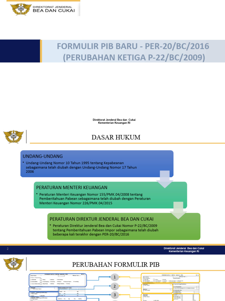 Form PIB Baru (PER-20-2016) | PDF