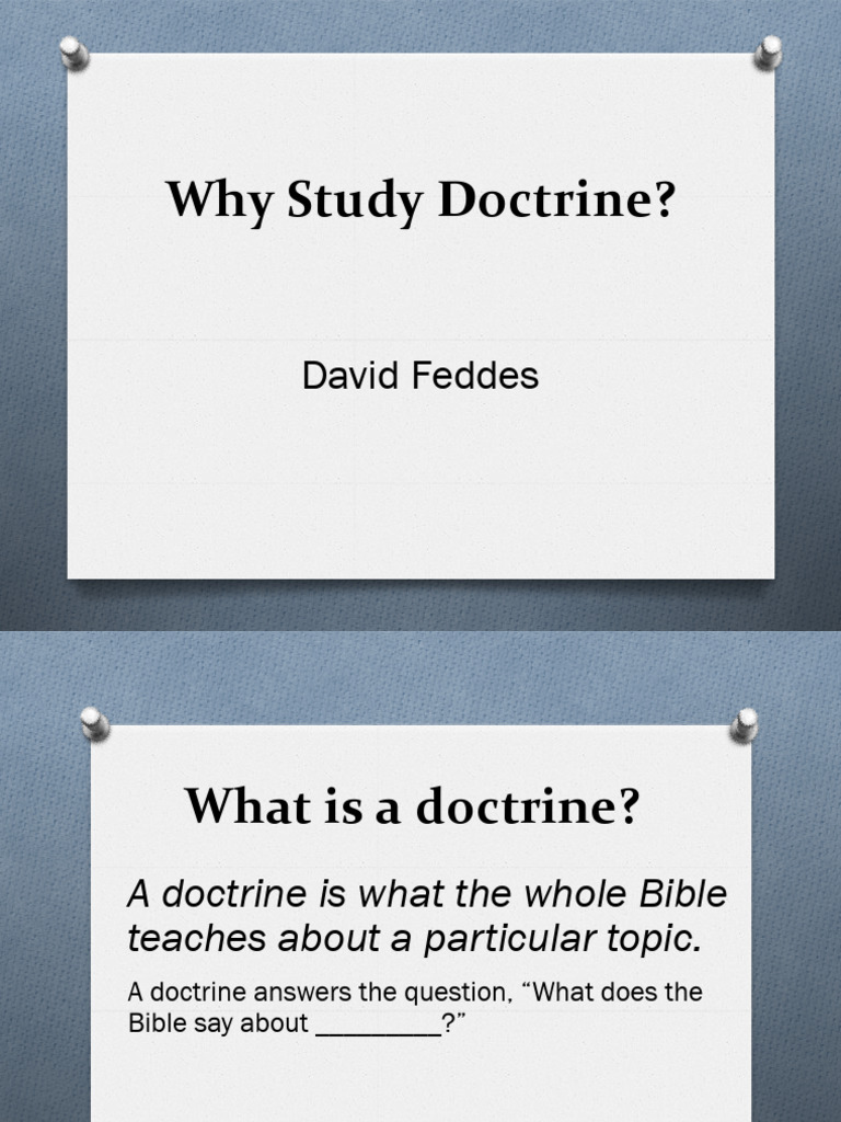 Why Study Doctrine | PDF | Jesus | Glory (Religion)