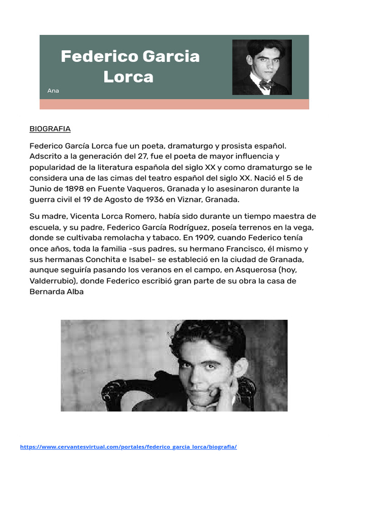 ESP-A Federico Garcia Lorca-2 | PDF | Clásicos