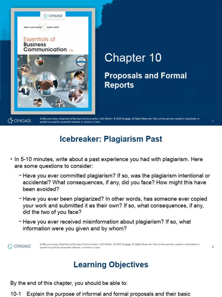 Guffey and Loewy EBC 12e PPT Ch10 Final | PDF | Request For Proposal | Plagiarism