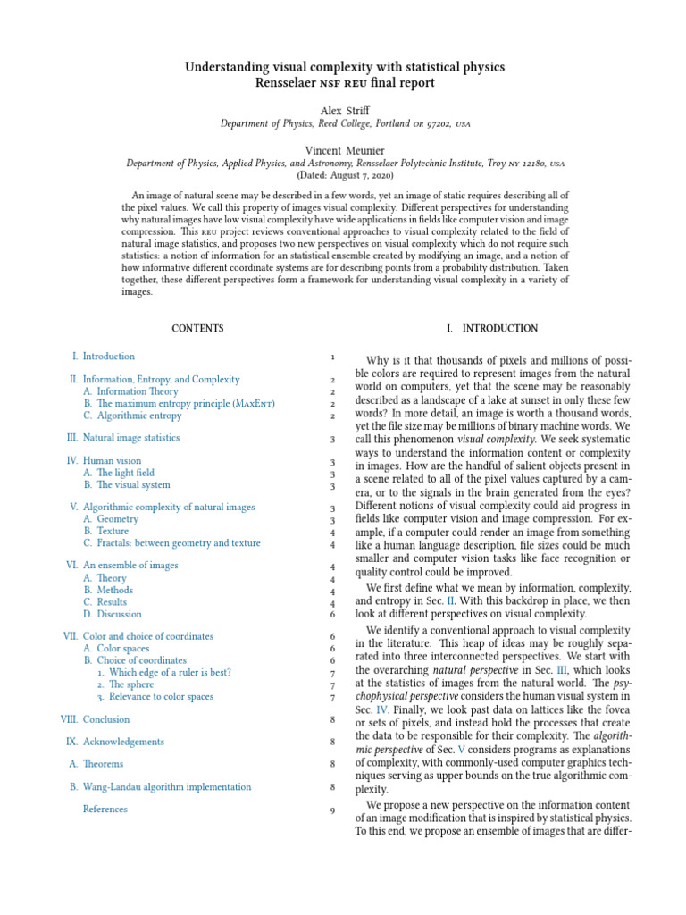 Final Report Striffa | PDF | Complexity | Rendering (Computer Graphics)