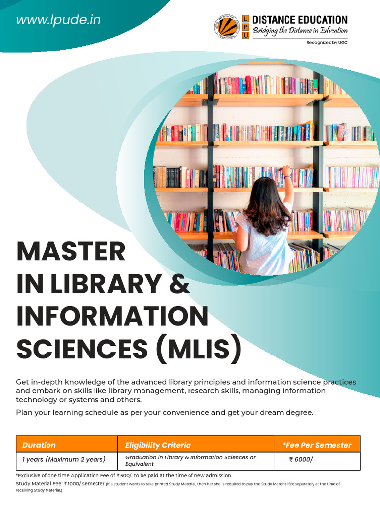 MLIS Masters in Library and Information Science | PDF | Academic Degree ...