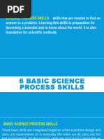Basic Science Process Skills | PDF | Science | Data