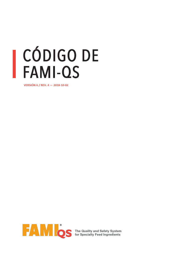 FAMI-QS Code of Practice V6 Rev4 SP | PDF | Computers | Technology ...